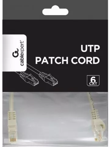 Gembird UTP Cat6 Patch cord, 0.25 m, Grey | PP6U-0.25M