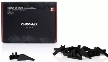 NOCTUA NA-SAVP3 CHROMAX.CRNA - ANTIVIBRACIONE SILIKONSKE PODLOGE ZA VENTILATOR