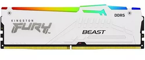 KINGSTON 32GB (1X32GB) DDR5 5200MT/S CL40 FURY BEAST WHITE RGB XMP MEMORIJA | KF552C40BWA-32