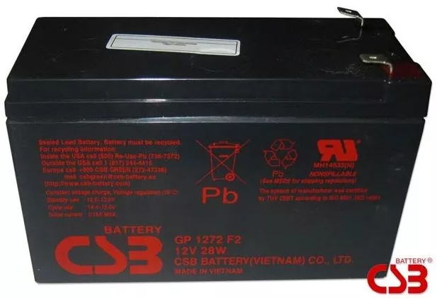 CSB UPS CSB Baterija, 12V- 7.2 Ah @ 20hr-rate to 1.75V per cell @ 25°C | GP1272 F2