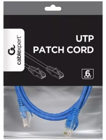 GEMBIRD UTP CAT6 PATCH CORD, 1.5 M, BLUE | PP6U-1.5M/B