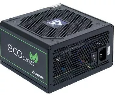 CHIEFTEC POWER SUPPLY ECO 500W, ATX 12V 2.3. 120MM SILENT FAN, >85%, ACTIVE PFC, BLACK