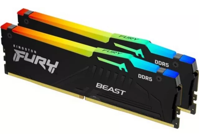 KINGSTON 16GB (2X8GB) DDR5 6000MT/S CL36 FURY BEAST BLACK RGB EXPO DIMM MEMORIJA | KF560C36BBEAK2-16