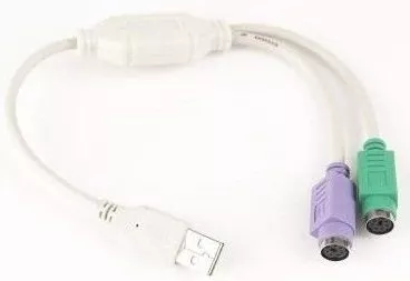 Gembird USB to 2 ports PS/2 converter USB A plug/2 x MDIN 6F, 30cm cable