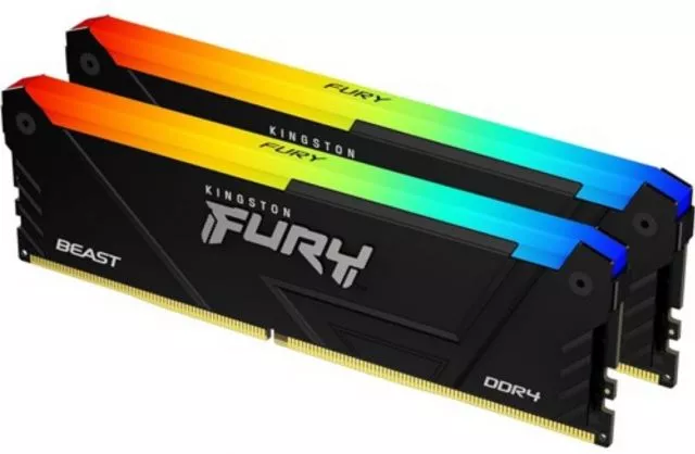 KINGSTON 32GB (2X16GB) DDR4 3200MT/S CL16 FURY BEAST RGB BLACK XMP DIMM MEMORIJA | KF432C16BB2AK2/32