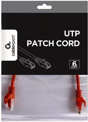 Gembird UTP Cat6 Patch cord, 0.25 m, red | PP6U-0.25M/R