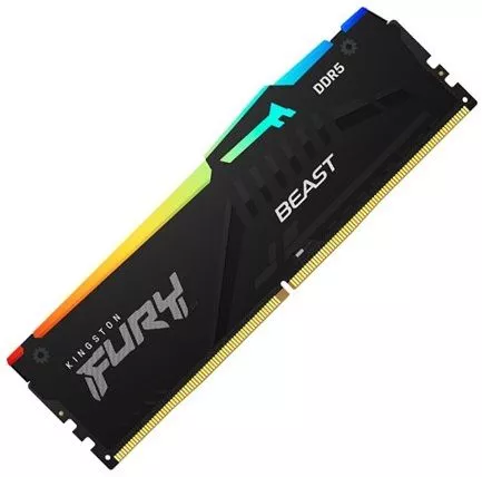 KINGSTON 16GB (1X16GB) DDR5 6800MT/S CL34 FURY BEAST BLACK RGB XMP DIMM MEMORIJA | KF568C34BBA-16