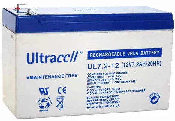 ULTRACELL BATTERY 12V / 7.2AH, UPS | UL7.2-12