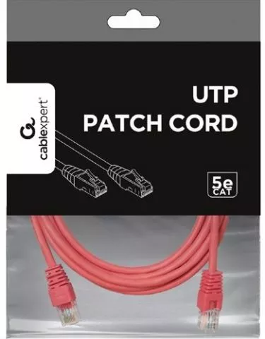GEMBIRD CAT5E UTP PATCH CORD, PINK, 3 M | PP12-3M/RO