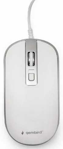 Gembird Optical mouse, USB, white/silver | MUS-4B-06-WS