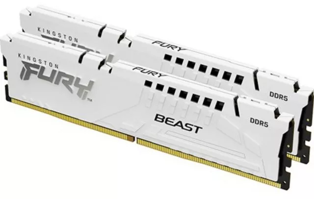 KINGSTON 32GB (2X16GB) DDR5 5200MT/S CL40 FURY BEAST WHITE XMP MEMORIJA