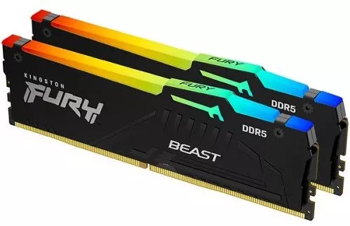 KINGSTON 64GB (2X32GB) DDR5 6000MT/S CL36 FURY BEAST BLACK RGB EXPO MEMORIJA | KF560C36BBEAK2-64