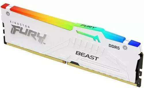 KINGSTON 16GB (1X16GB) DDR5 6000MT/S CL36 FURY BEAST WHITE RGB EXPO DIMM MEMORIJA | KF560C36BWE2A-16