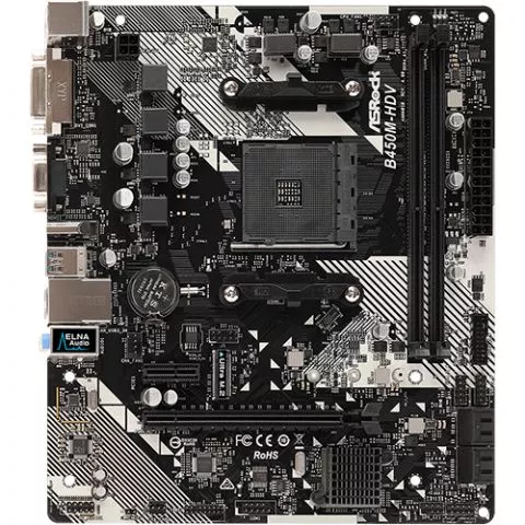 ASRock B450M-HDV R4.0 matična ploča PCIe DDR4 SATA3 GLAN 7.1 USB 3.1
