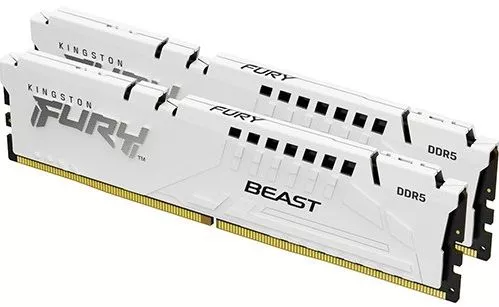 KINGSTON 64GB (2X32GB) DDR5 5600MT/S CL40 FURY BEAST WHITE XMP MEMORIJA | KF556C40BWK2-64