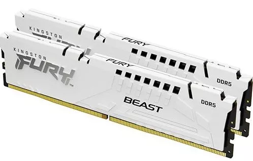 KINGSTON 32GB (2X16GB) DDR5 5600MT/S CL36 FURY BEAST WHITE EXPO MEMORIJA | KF556C36BWEK2-32