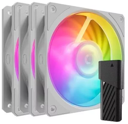COOLER MASTER MOBIUS 120P ARGB WHITE EDITION 3-PACK KIT VENTILATORA