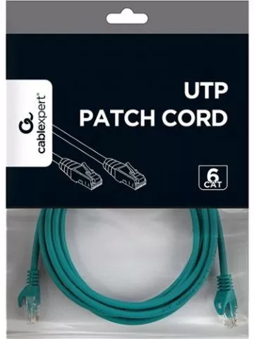 GEMBIRD UTP CAT6 PATCH CORD, 3 M, GREEN | PP6U-3M/G