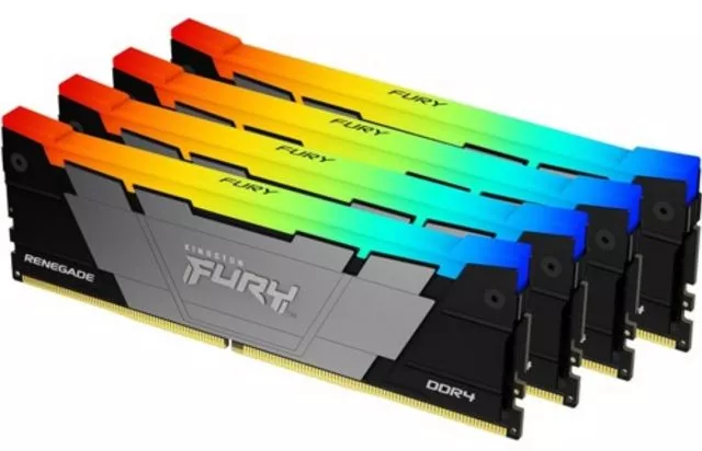 KINGSTON 128GB (4X32GB) DDR4 3600MT/S CL18 FURY RENEGADE RGB BLACK XMP DIMM MEMORIJA | KF436C18RB2AK