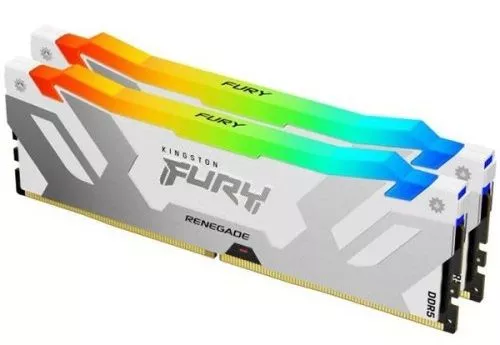 KINGSTON 32GB (2X16GB) DDR5 6800MT/S CL36 FURY RENEGADE SILVER/WHITE RGB XMP MEMORIJA | KF568C36RWAK