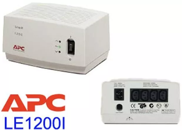 APC AUTO VOLTAGE REGULATION & SURGE ARREST, 1200VA, 4 OUTLETS, 5.2A | LE1200I