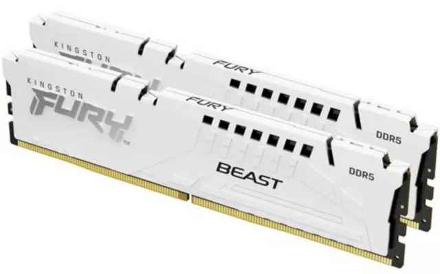 KINGSTON 32GB (2X16GB) DDR5 6000MT/S CL36 FURY BEAST WHITE EXPO DIMM MEMORIJA
