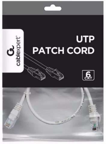 GEMBIRD UTP CAT6 PATCH CORD, 0.5 M, GREY | PP6U-0.5M