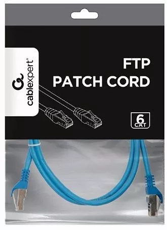 GEMBIRD FTP CAT6 PATCH CORD, BLUE, 1 M | PP6-1M/B