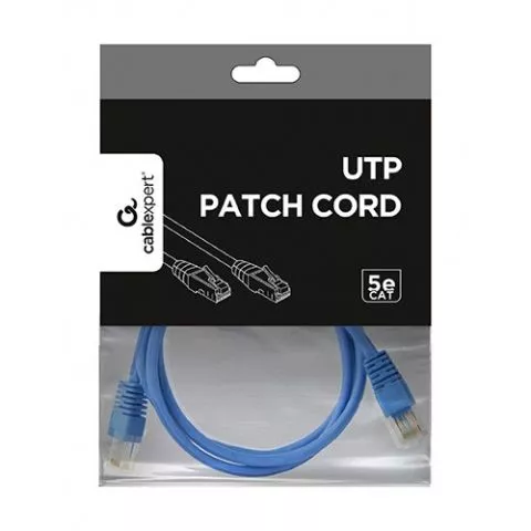 GEMBIRD CAT5E UTP PATCH CORD, BLUE, 1.5 M, UNSHIELDED PATCH CORD, 8P8C | PP12-1.5M/B