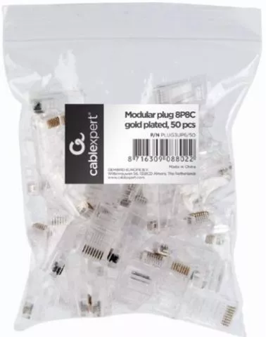 GEMBIRD MODULARNI KONEKTOR 8P8C RJ45 CAT5 UTP LAN 50 KOM | PLUG3UP6/50