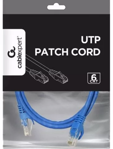 Gembird UTP Cat6 Patch cord, 1 m, blue | PP6U-1M/B