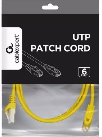 GEMBIRD UTP CAT6 PATCH CORD, 1.5 M, YELLOW | PP6U-1.5M/Y