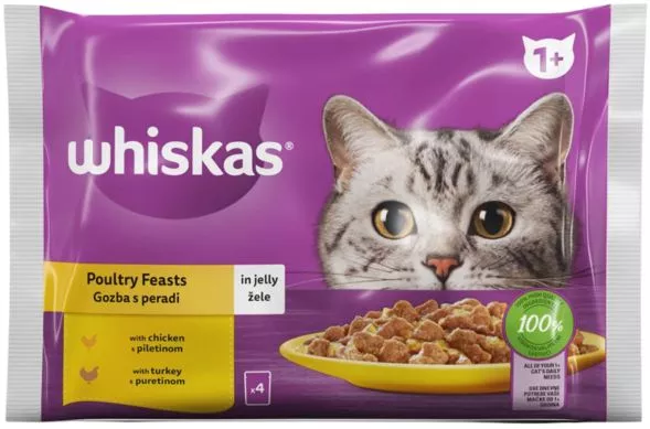 WHISKAS MULTIPACK ZA MACKE ADULT IZBOR ZIVINE U ZELEU