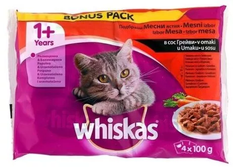 Whiskas multipack kesice Meso i Povrće