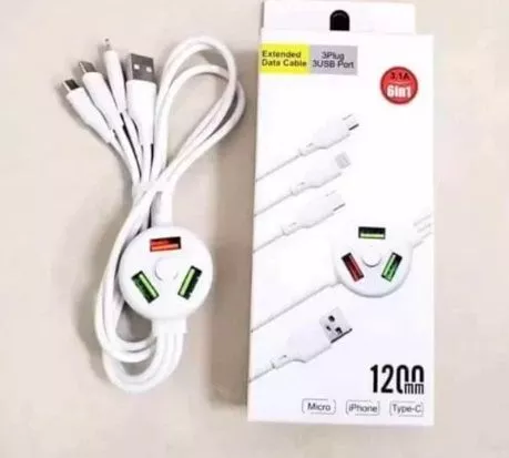 6 U 1 PRODUŽNI USB KABL ZA BRZO PUNJENJE
