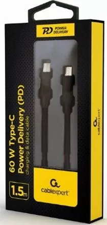 GEMBIRD USB TYPE-C (PD) 60W KABL ZA PUNJENJE I PRENOS PODATAKA 1.5 M