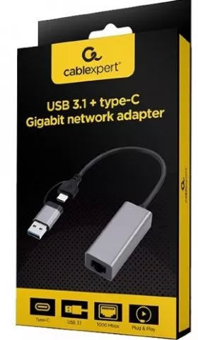 Gembird USB 3.1/C Gigabit mrežni adapter