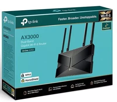 TP-LINK ARCHER AX53 AX3000 DUAL BAND GIGABIT WI-FI 6 BEŽIČNI RUTER