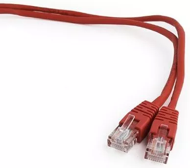 GEMBIRD CAT5E UTP PATCH CORD, RED, 0.5 M, UNSHIELDED PATCH CORD, 8P8C | PP12-0.5M/R