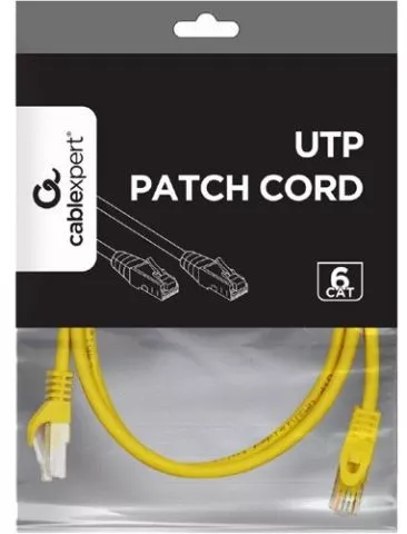 Gembird UTP Cat6 Patch cord, 2 m, yellow | PP6U-2M/Y
