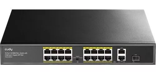 Cudy 16-Port 10/100M PoE+ Switch, 2GbE, 1 SFP Port | FS1018PS1