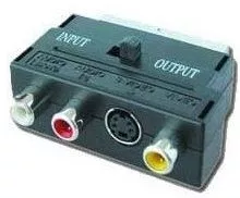 Gembird Adapter SCART plug to 3 RCA jacks and 1 S-Video jack with switch