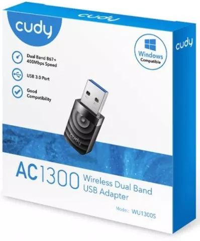 Cudy WU1300S AC1300 WiFi Dual Band USB3.0 Mini Adapter