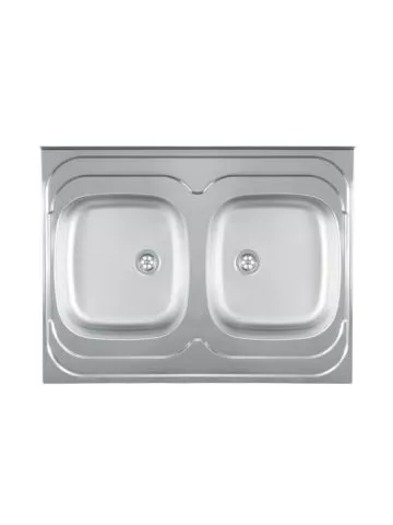 Metalac inox nasadna sudopera Standard dvodelna ø60 80x60cm