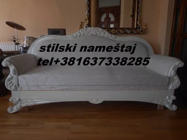 STILSKA SOFA-TROSED,FOTELJE,RUČNI RAD ,NOVO