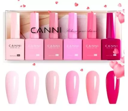 SET GEL LAKOVA ZA NOKTE CANNI 9ML 6KOM