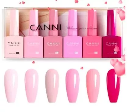 SET GEL LAKOVA ZA NOKTE CANNI 9ML 6KOM