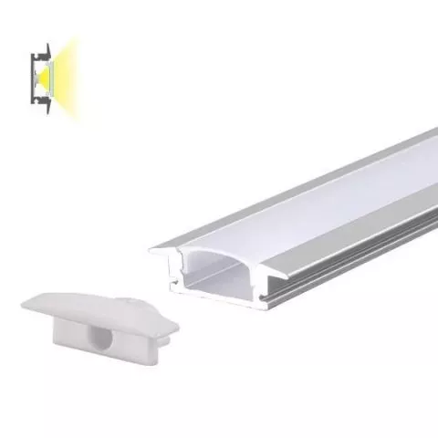 M508 3M ALUMINIJUMSKI PROFIL ZA LED TRAKE UGRADNO-NADGRADNI SET SA DIFUZEROM 3000×24.7X7MM