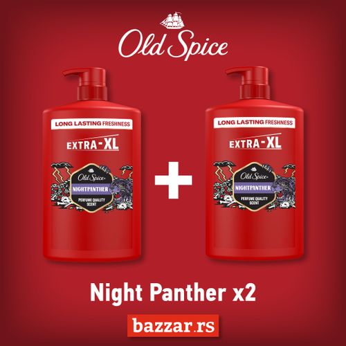 Old Spice gel za tusiranje Night Panther 1000ML x 2 XXL