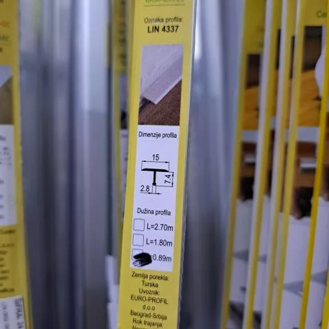 ALU PRELAZNA LAJSNA ZA POD LIN 4337 L=0.89 M EUROPROFIL